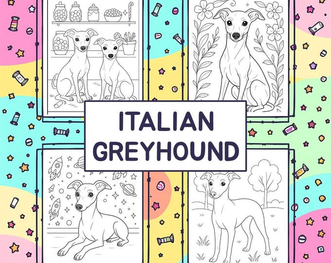 Whippet Dog Coloring Book Printable Printable Whippet Print Coloring ...