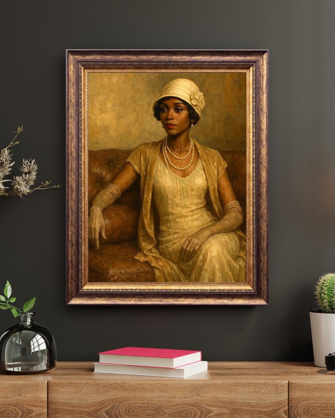 1920s Harlem Renaissance Art Deco Woman Portrait Print | Elegant ...