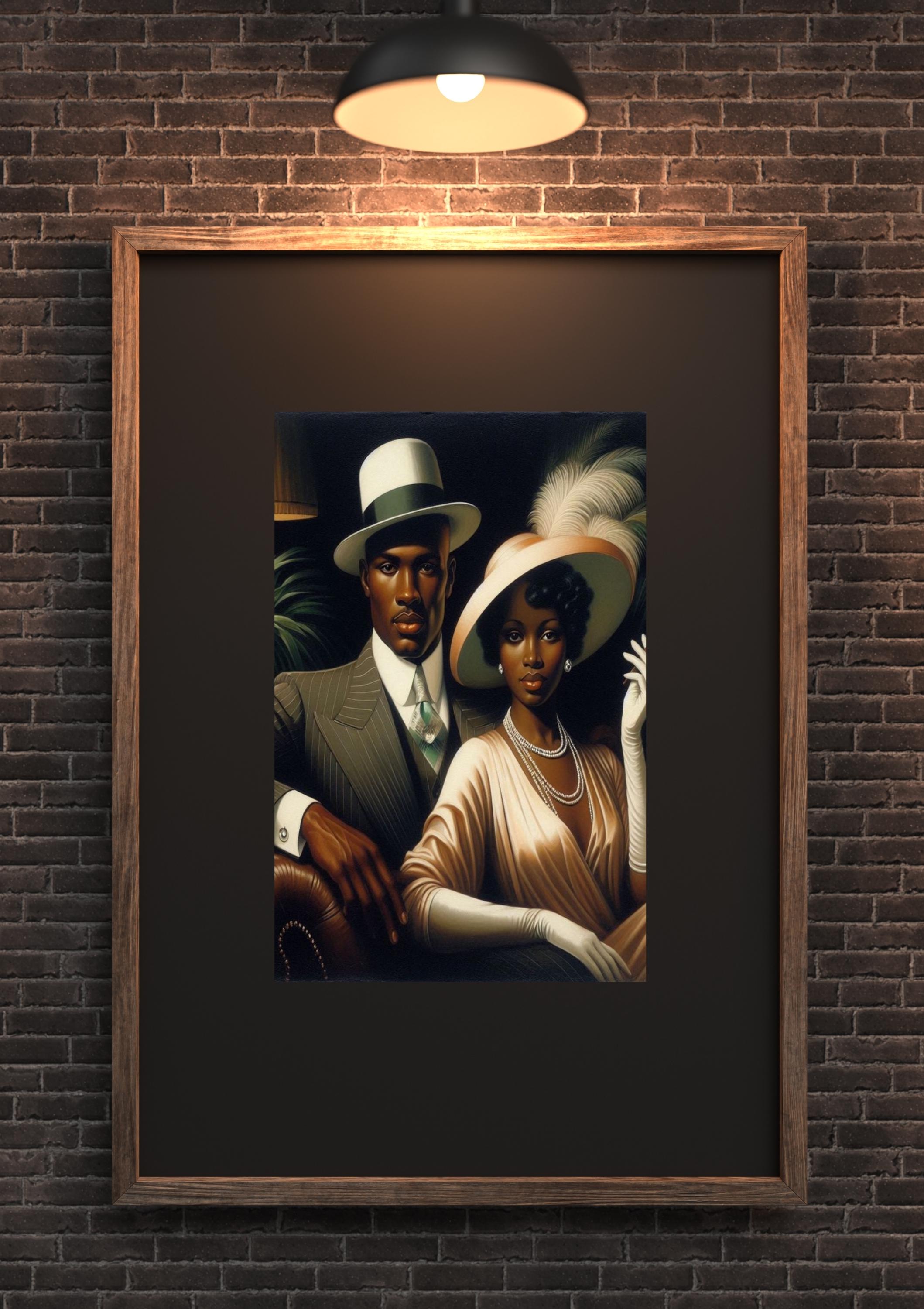 The Harlem Godfathers 2 | Art Deco Black Couple Digital Print | 1920s ...