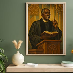 African American Preacher Art Print: Inspirational Religious Church ...
