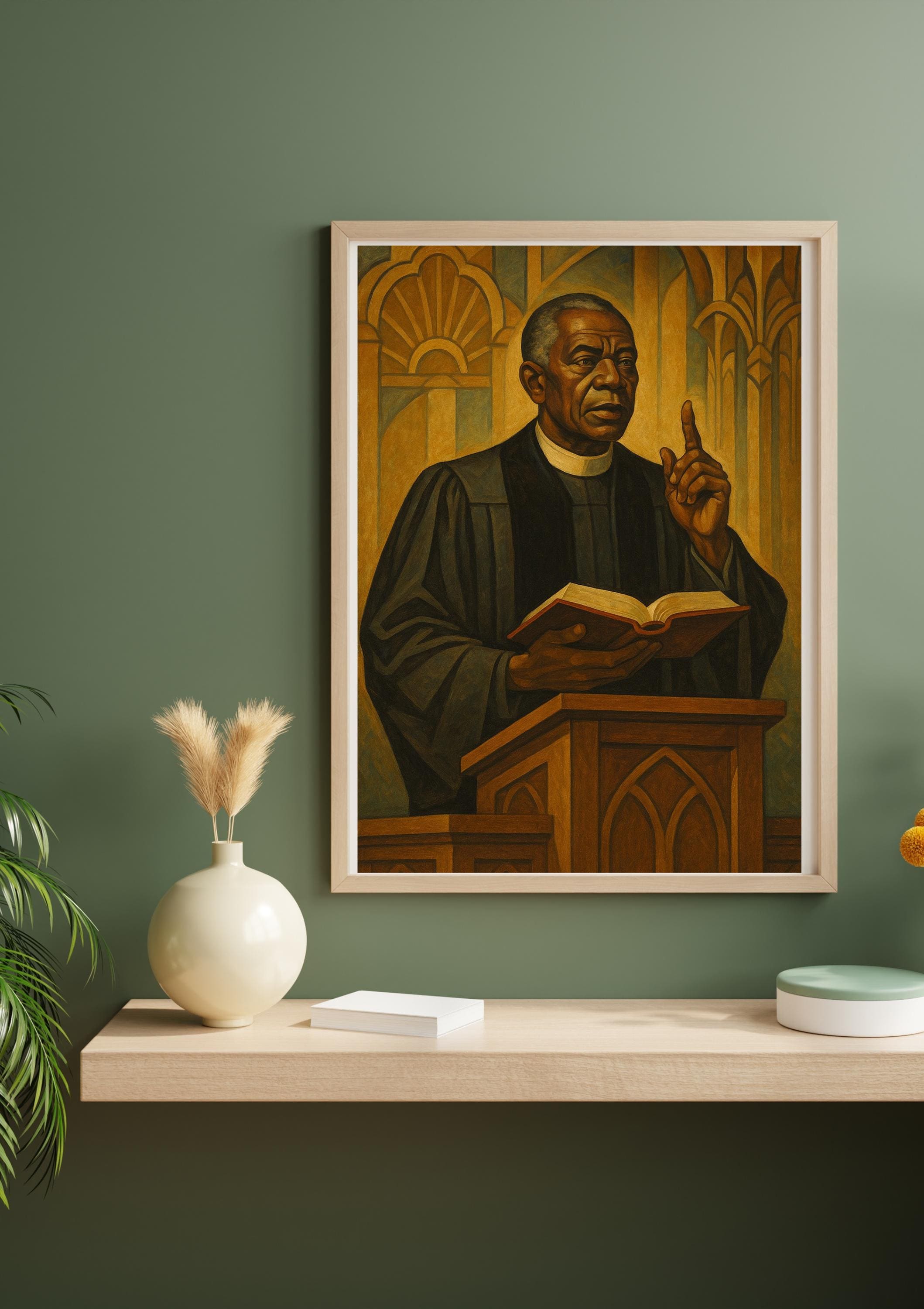 African American Preacher Art Print: Inspirational Religious Church ...