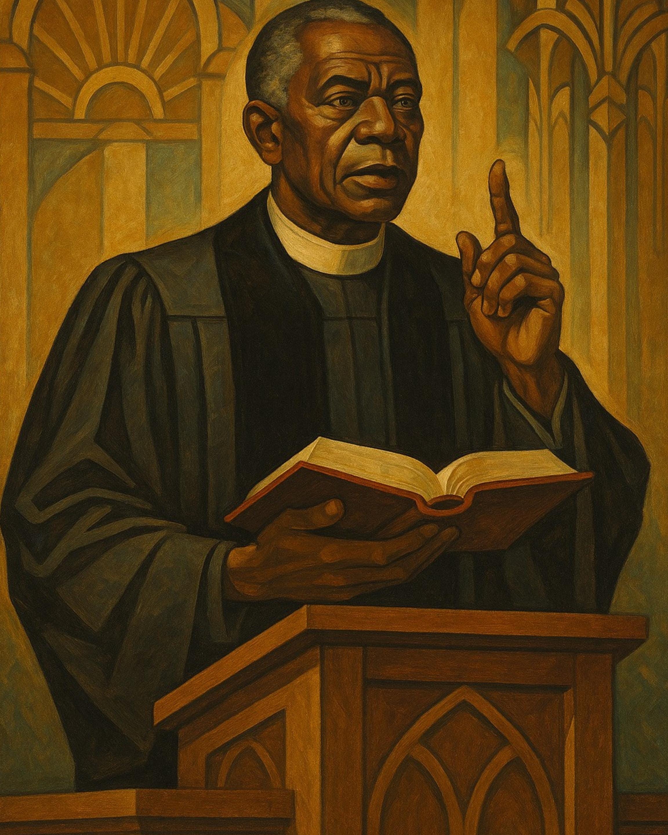 African American Preacher Art Print: Inspirational Religious Church ...