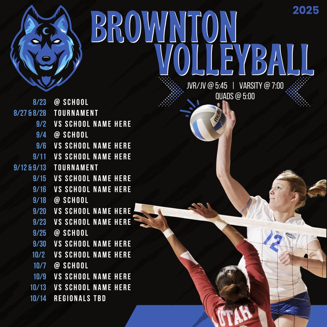 Volleyball Social Media Canva Templates - Digital / Editable - Etsy