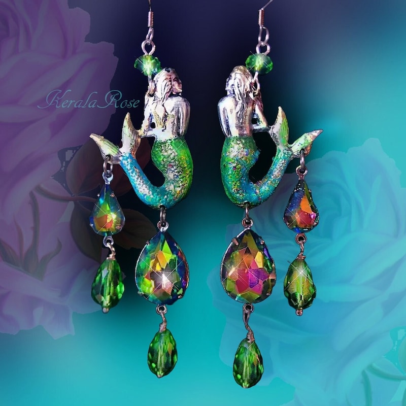 Mermaid Earrings - Etsy