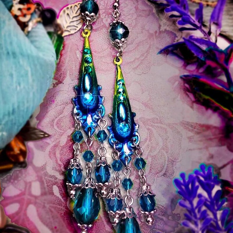 Crystal Drop Earrings - Etsy