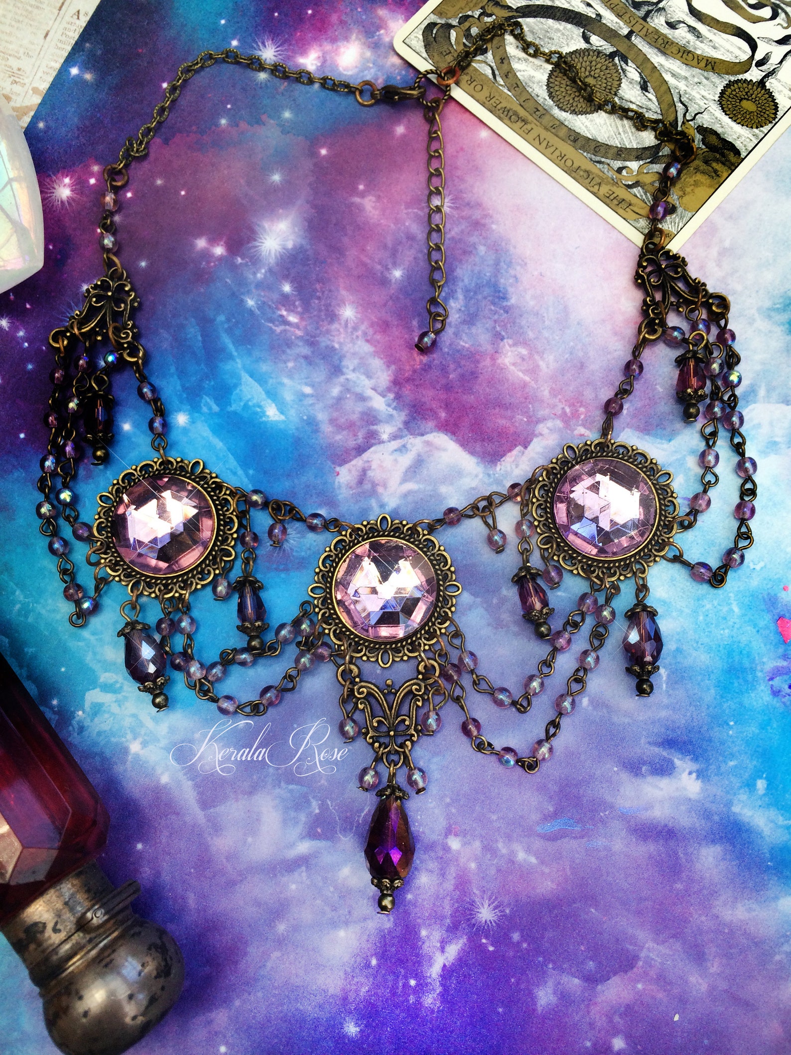 Light Amethyst Purple Mystical Gypsy Necklace Lavender - Etsy