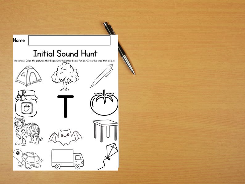 Beginning Sounds Worksheets: Phonological Awareness, Digraph Practice ...