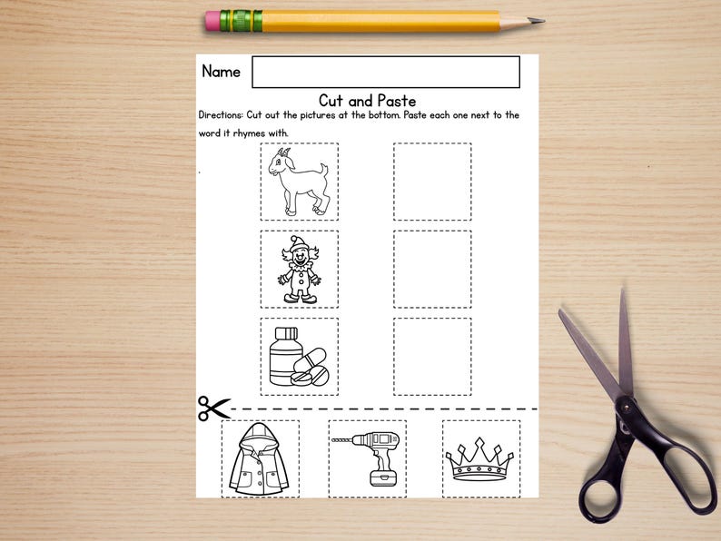 Rhyming Words Worksheets: Kindergarten & 1st Grade Phonics Activities ...