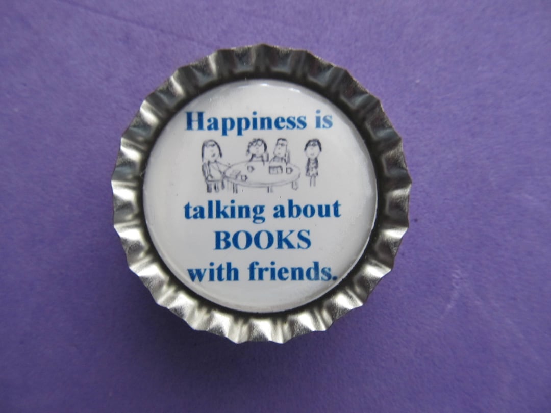 Book Reader Magnet. Reading, Book Club Theme Bottle Cap Magnet. Gift ...