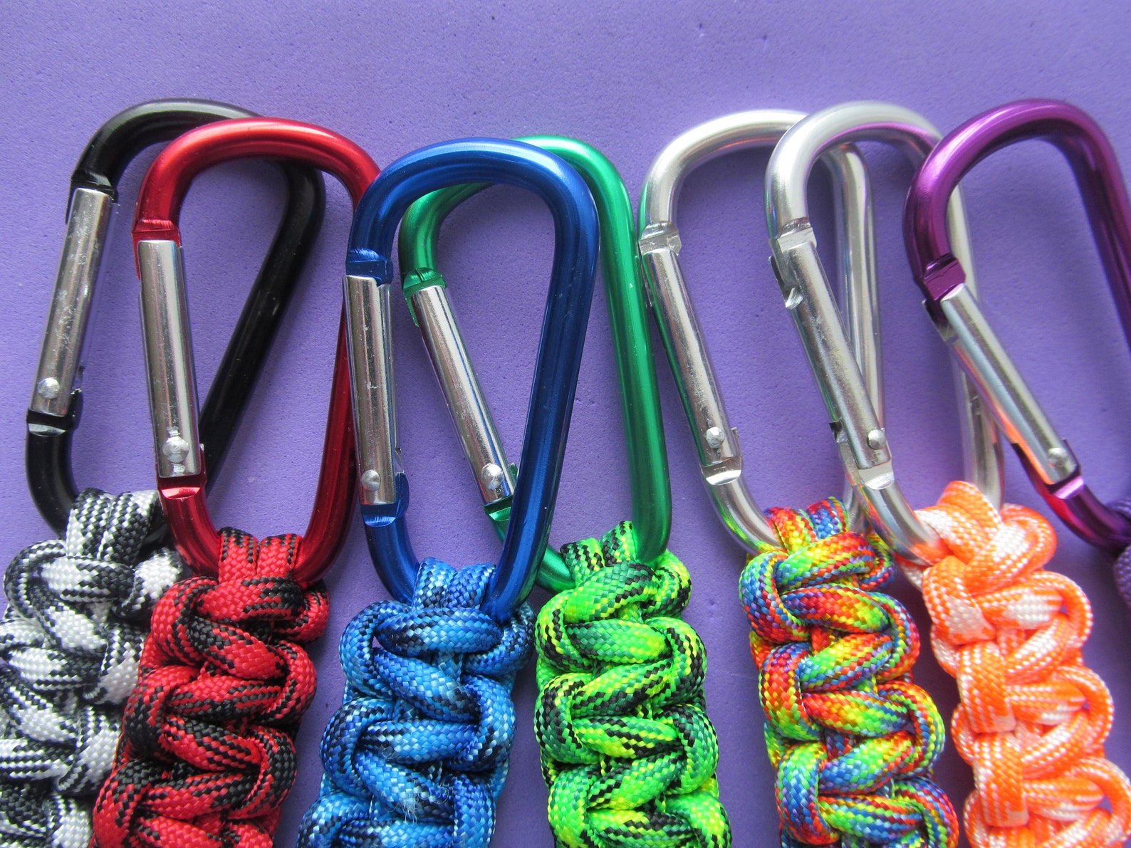 Paracord key ring. Paracord key fob for keys ID badges. Key | Etsy