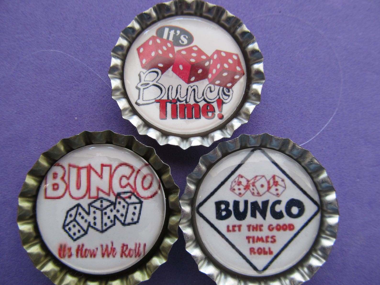 BUNCO Magnet Bunco Theme Bottle Cap Magnet. Bunco Party Gifts - Etsy