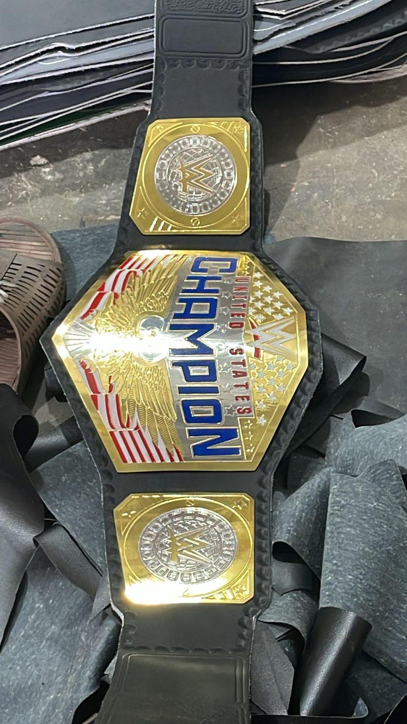 United States Championship Replica Title Belt 2mm/4mm Brass Plates With ...