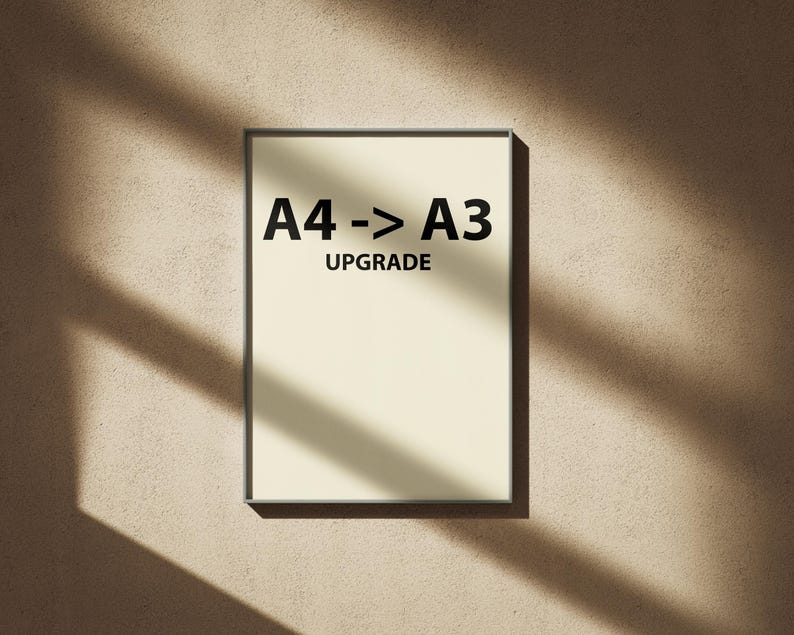 A4 -> A3 Poster Size Upgrade - Etsy