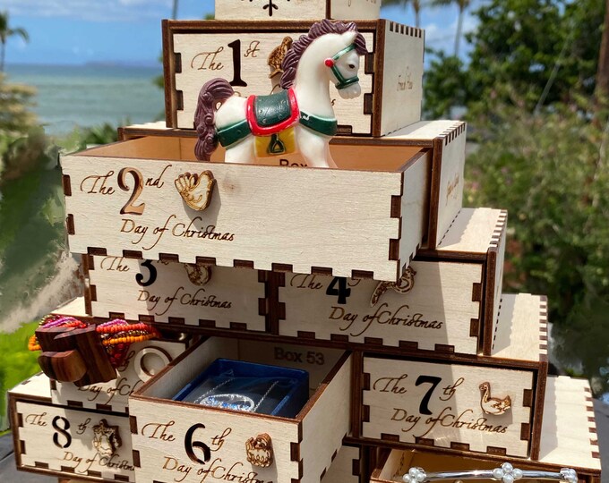 Fill Large 12 Days of Christmas Tree Chest With Gift Cards and Gifts ...