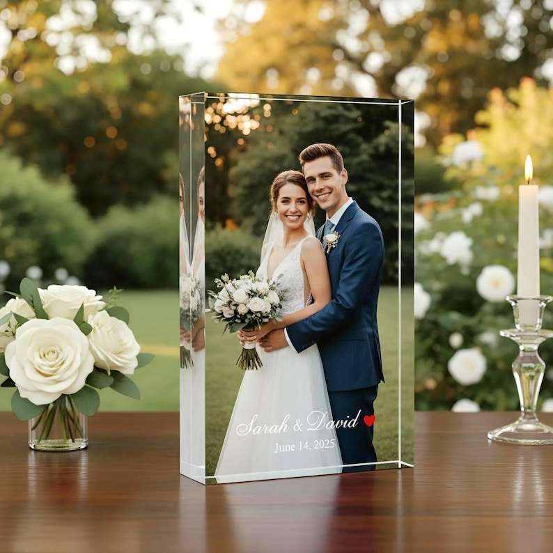 Custom Acrylic Photo Block, Personalized Photo Keepsake for Valentine ...