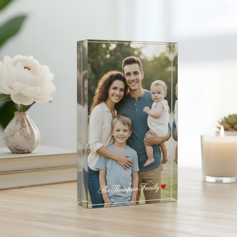 Custom Acrylic Photo Block, Personalized Photo Keepsake for Valentine ...