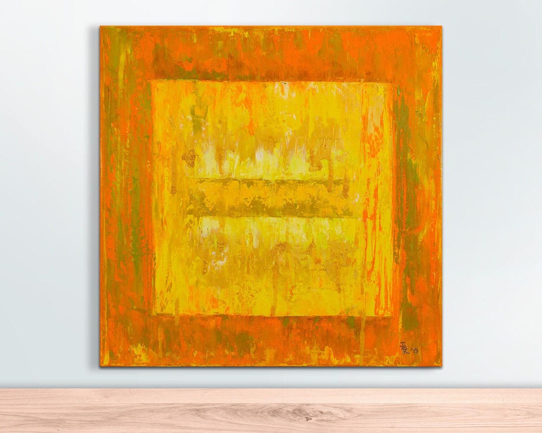 16" X 16" Original Abstract Square Painting, Modern Wall Decor ...