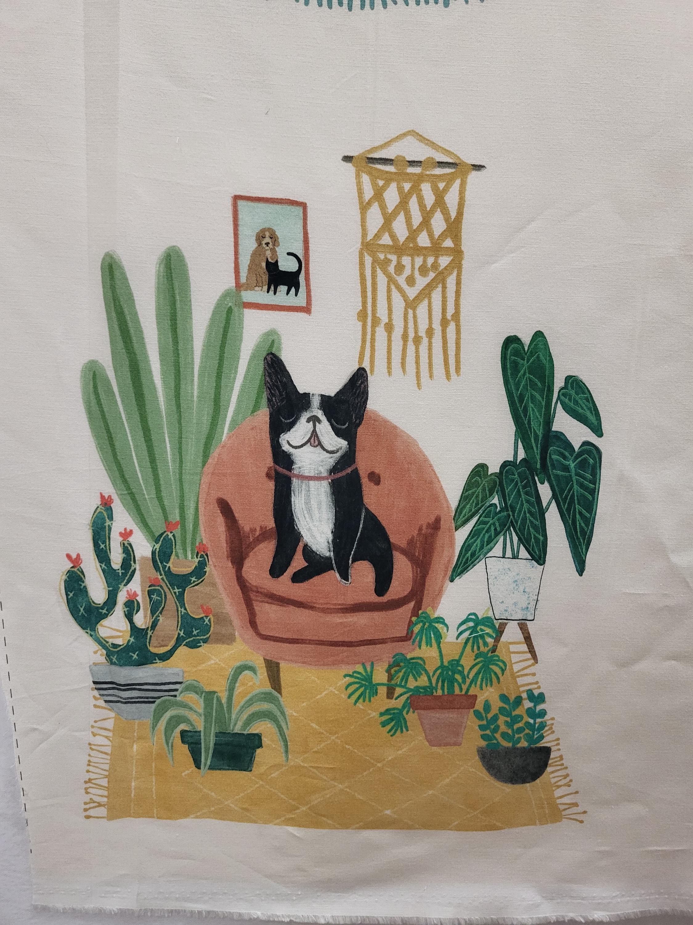 Dog Panel and Cat Panel - Homebodies by Mary Urban for Clothworks - Etsy