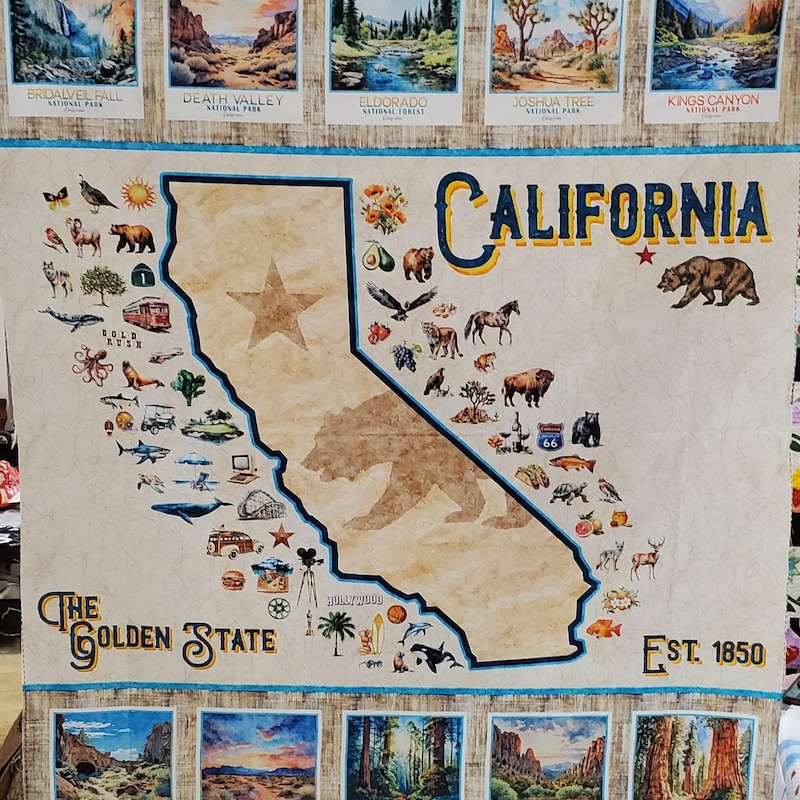 Map Fabric - Etsy