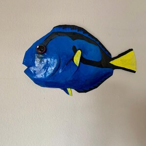 Paper Mache Fish Art Handmade Wall Art Clownfish & Bluetang - Etsy