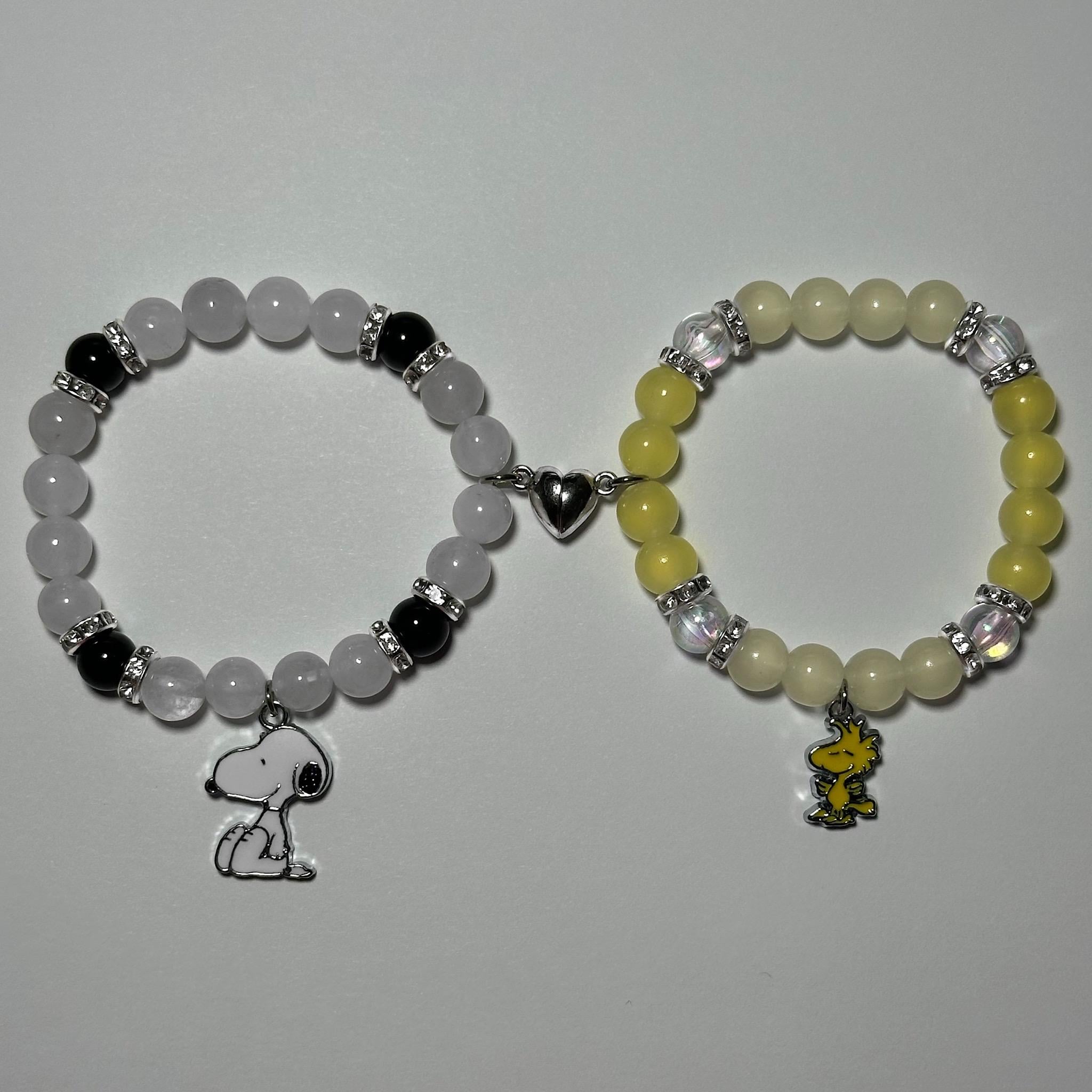 Snoopy & Woodstock Matching Bracelets | Cute Best Friend Bracelet Set ...