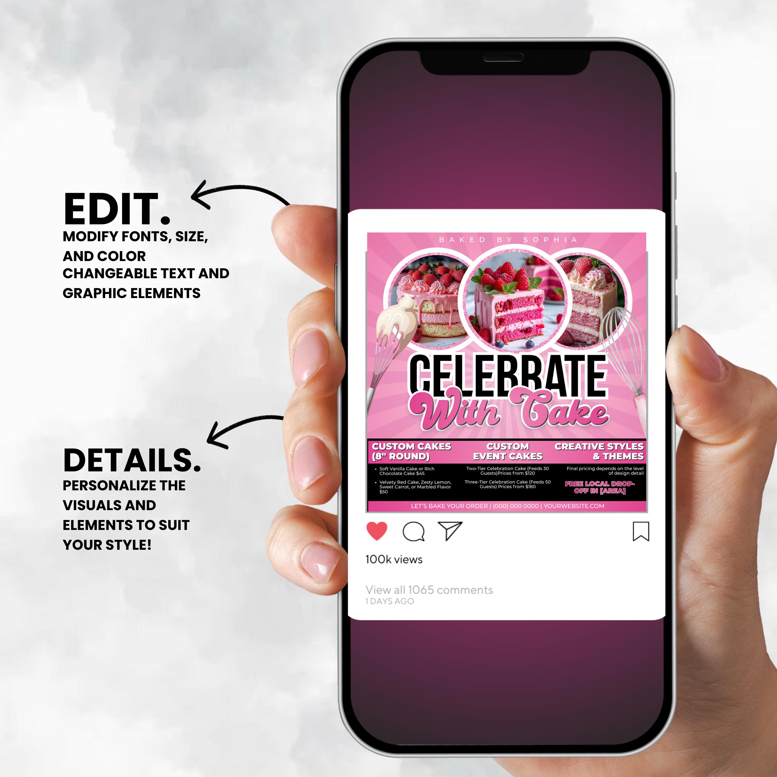 Bakery Flyer Template, Sweet Treats & Bake Sale Flyer, Pastry Shop ...