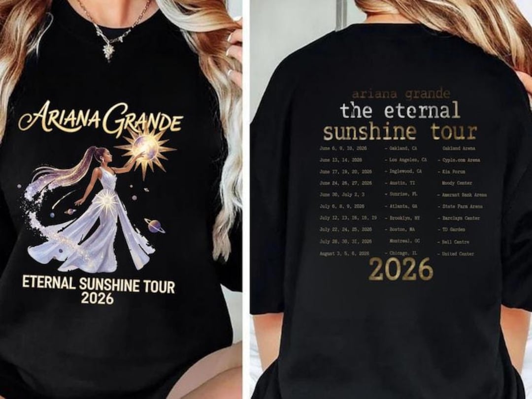 Ariana Grande Eternal Sunshine Tour 2026 Shirt, Unisex Pop Graphic Tee ...