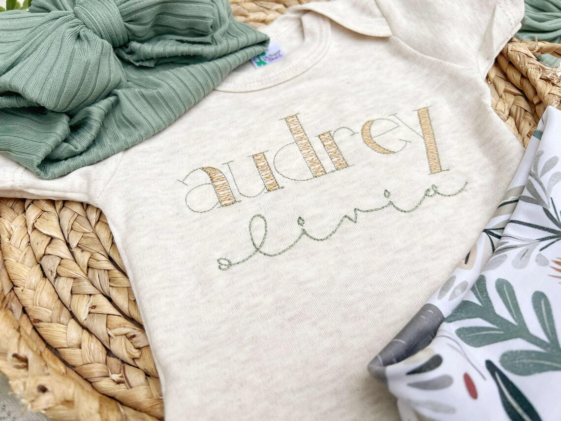 Personalized Floral Newborn Baby Girl Outfit,custom Name Girl, Coming ...