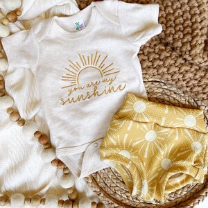 You Are My Sunshine Baby Outfit With Bummies or Bow, Baby Shower Gift ...