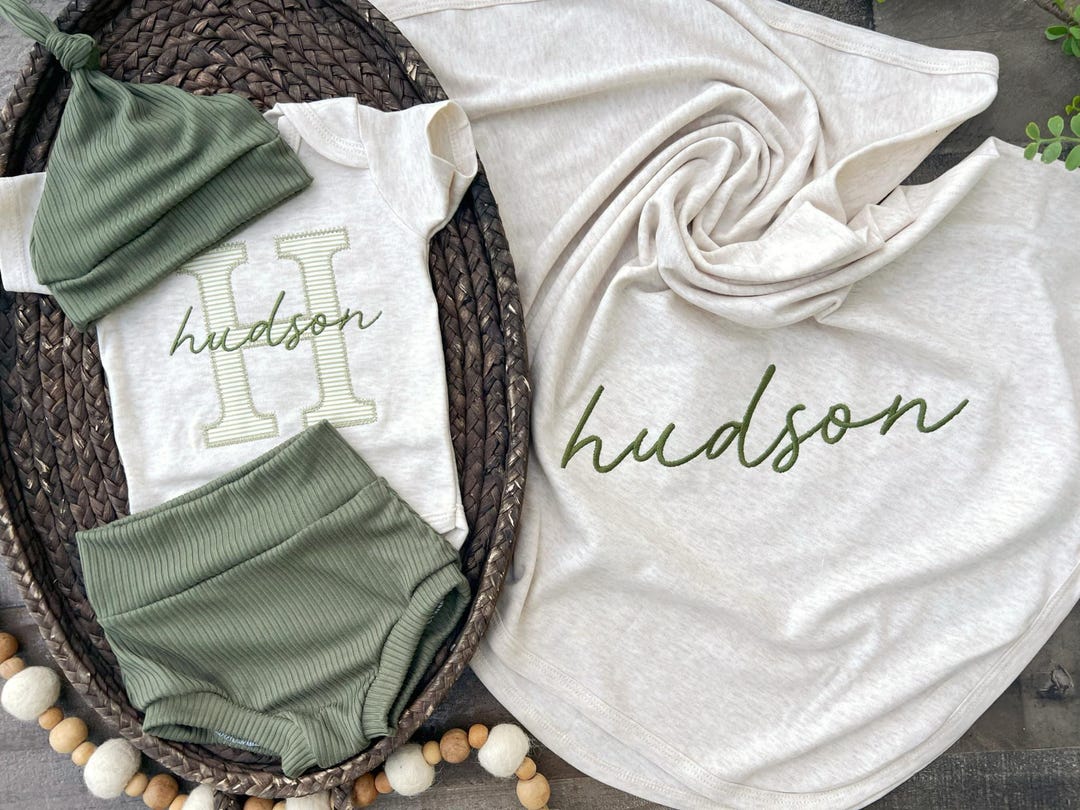 Personalized Modern Baby Outfit, Custom Infant Boy Coming Home Outfit ...