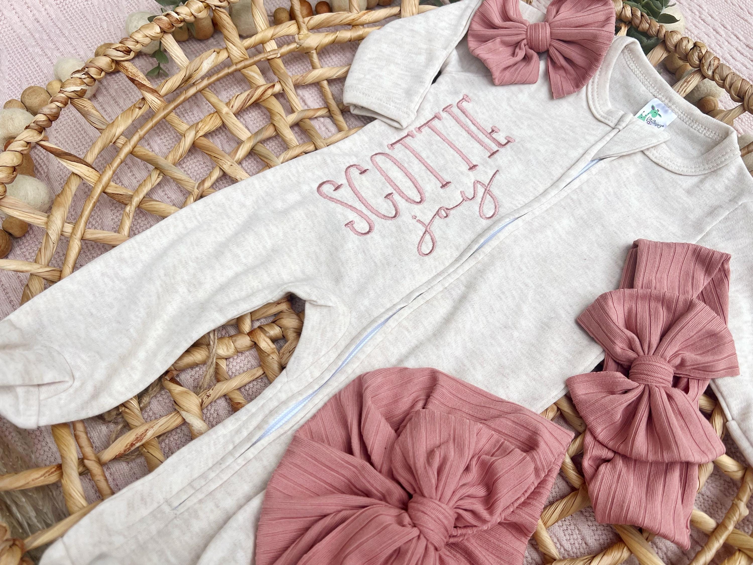Personalized Newborn Outfit for Baby Boy, Custom Oatmeal and Navy Take ...