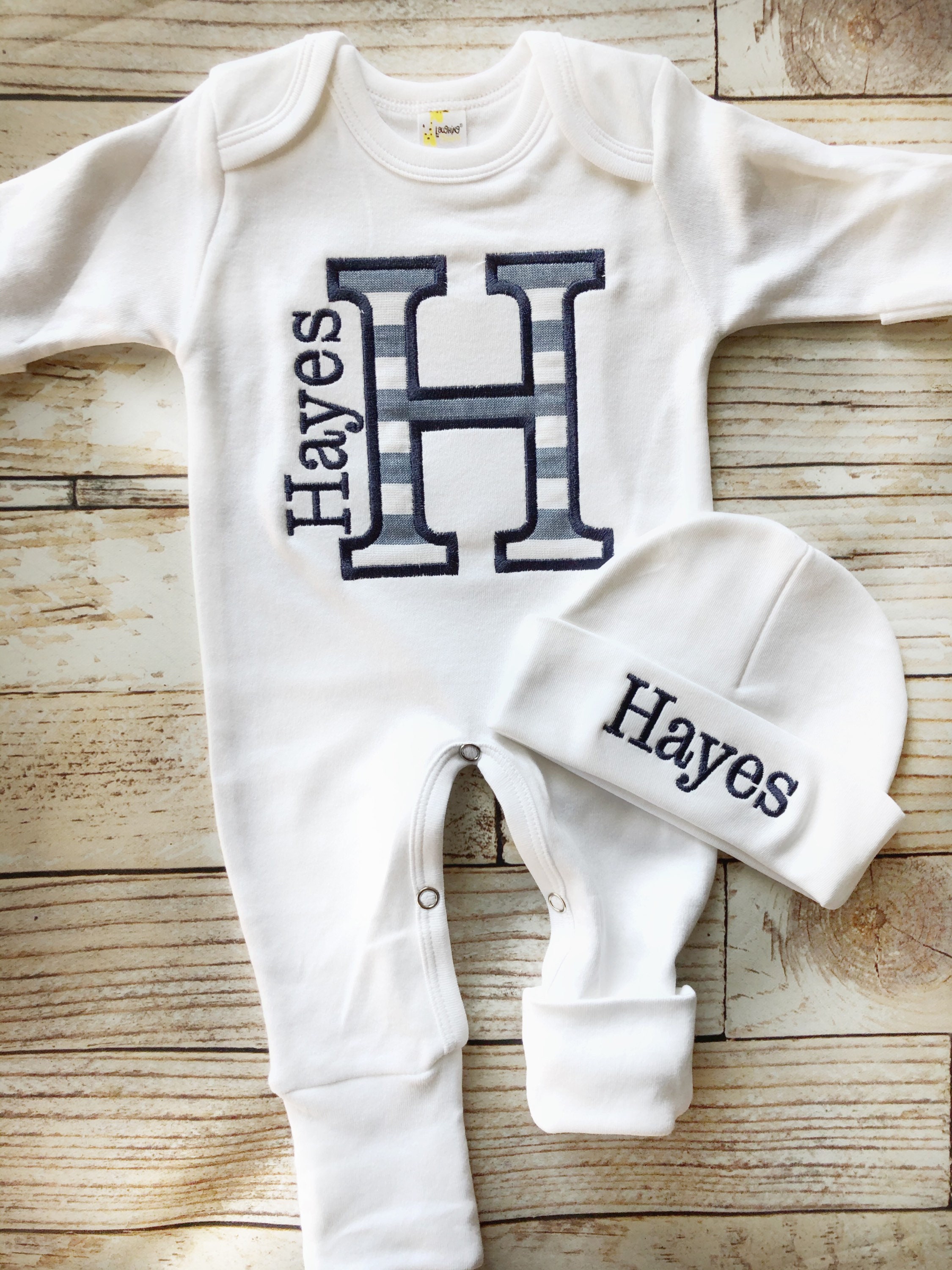 Personalized Baby Romper and Hat Set Custom Infant Boy Coming - Etsy