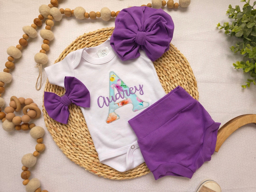 Personalized Baby Girl Outfit, Custom Baby Name Outfit, Going Home ...