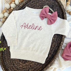 Personalized Baby Girl Sweat Set / Toddler Girl Sweatshirt / Custom ...