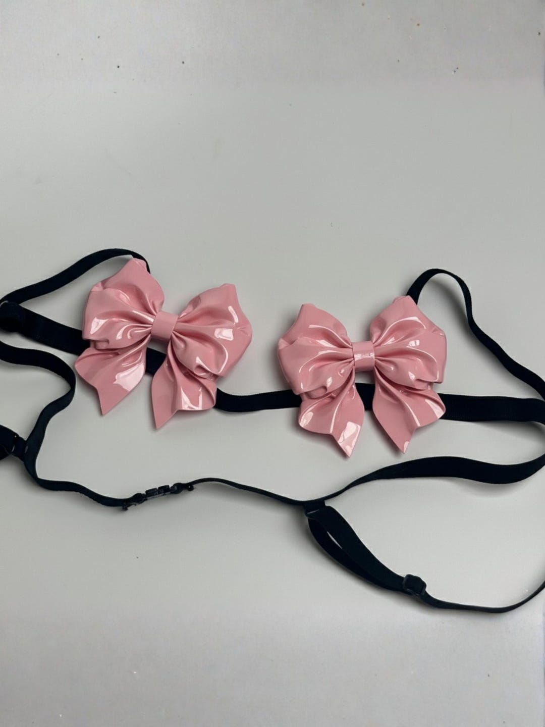 Ribbon Bra, Shinny Pink Bralette for Party, 3D Printed Accessory ...