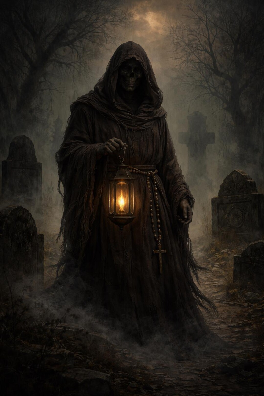 Phantom Monk Wall Art Gothic Folklore Print Dark Medieval Home Decor - Etsy