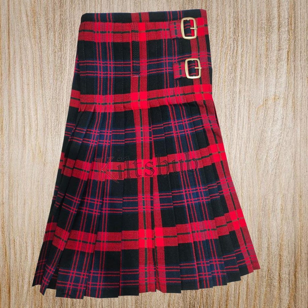 Handmade Brown Modern Tartan Kilt: 8 Yard Kilt Made With Acrylic Wool ...