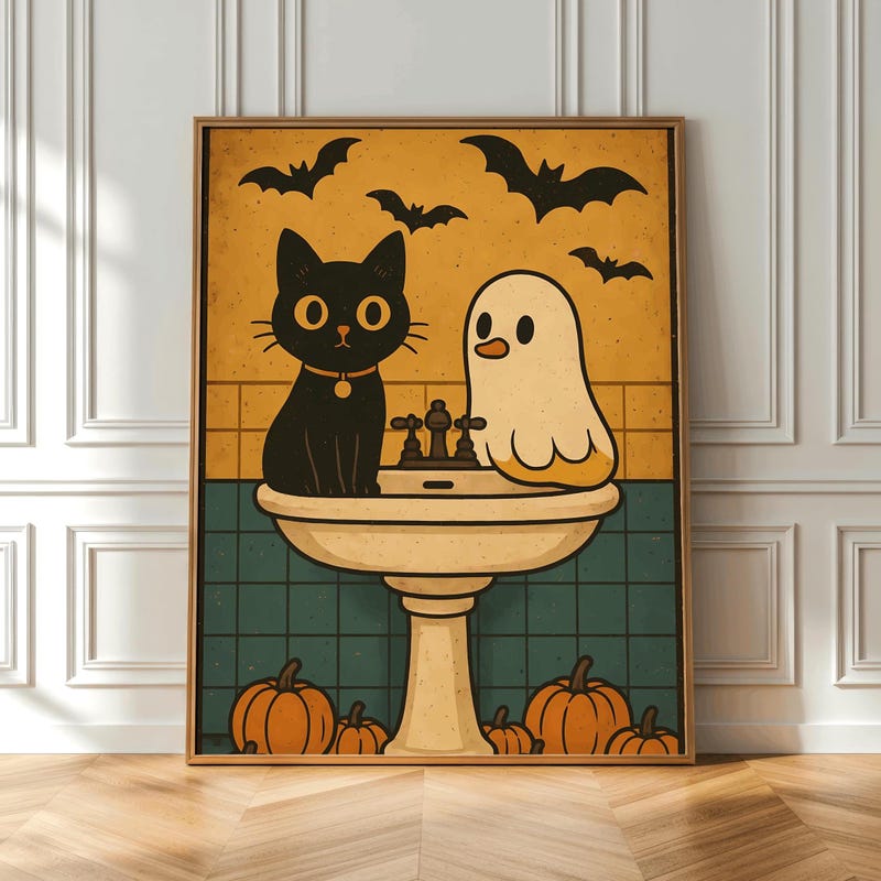 Cute Halloween Poster - Etsy
