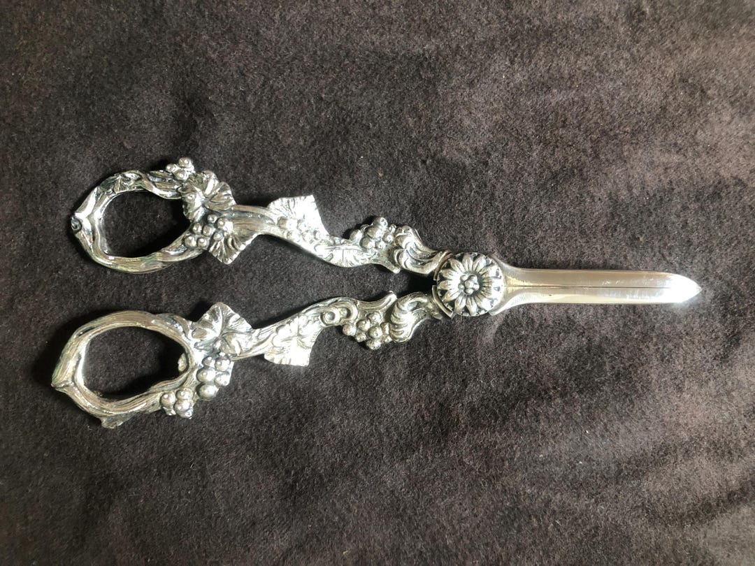 Silver Plated Grape Scissors - Etsy
