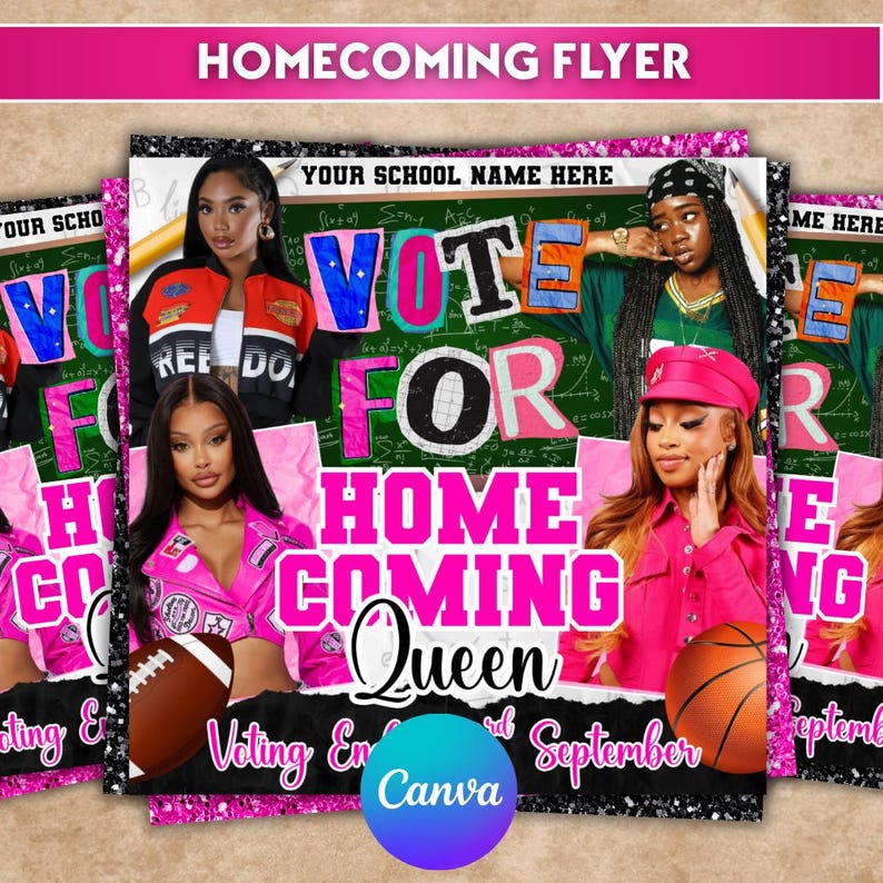 Homecoming Flyer Template | DIY HOCO Flyer | Homecoming Queen & King ...
