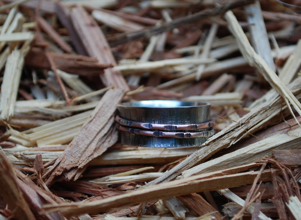 Mens Spinner Ring Rough Hewn SPIN Ring - Etsy