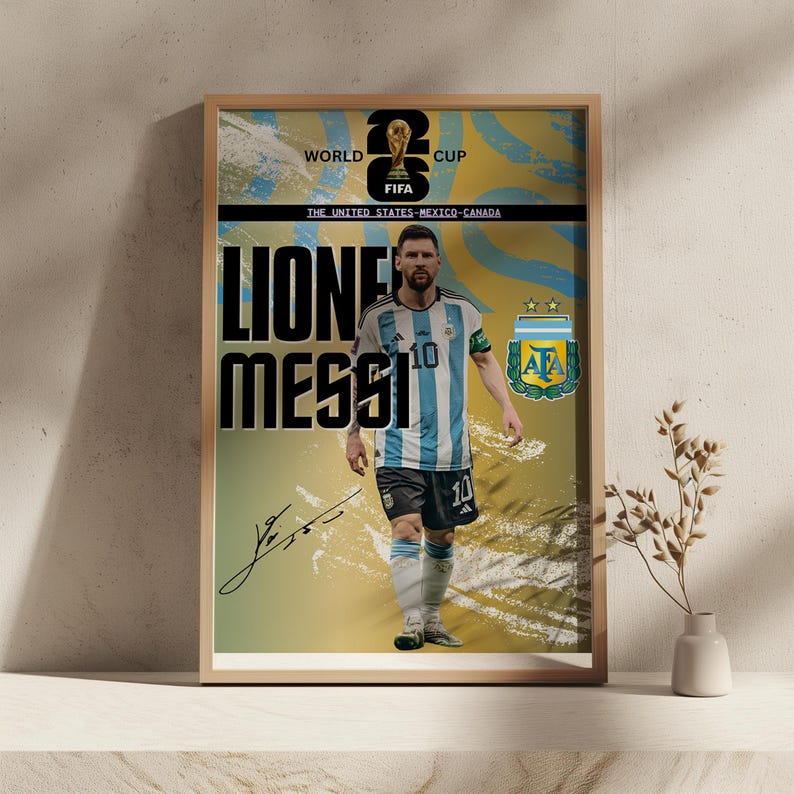 Lionel Messi 2026 World Cup Argentina Poster (digital Print) - Etsy