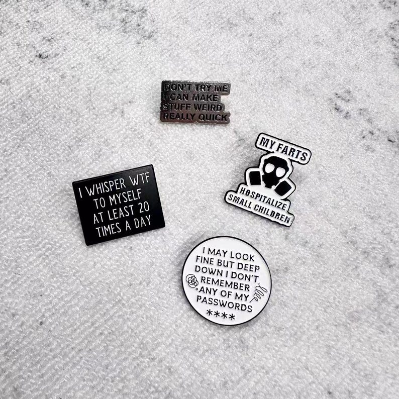 Hilarious Enamel Pins for Sassy People, Perfect for Expressing Your ...