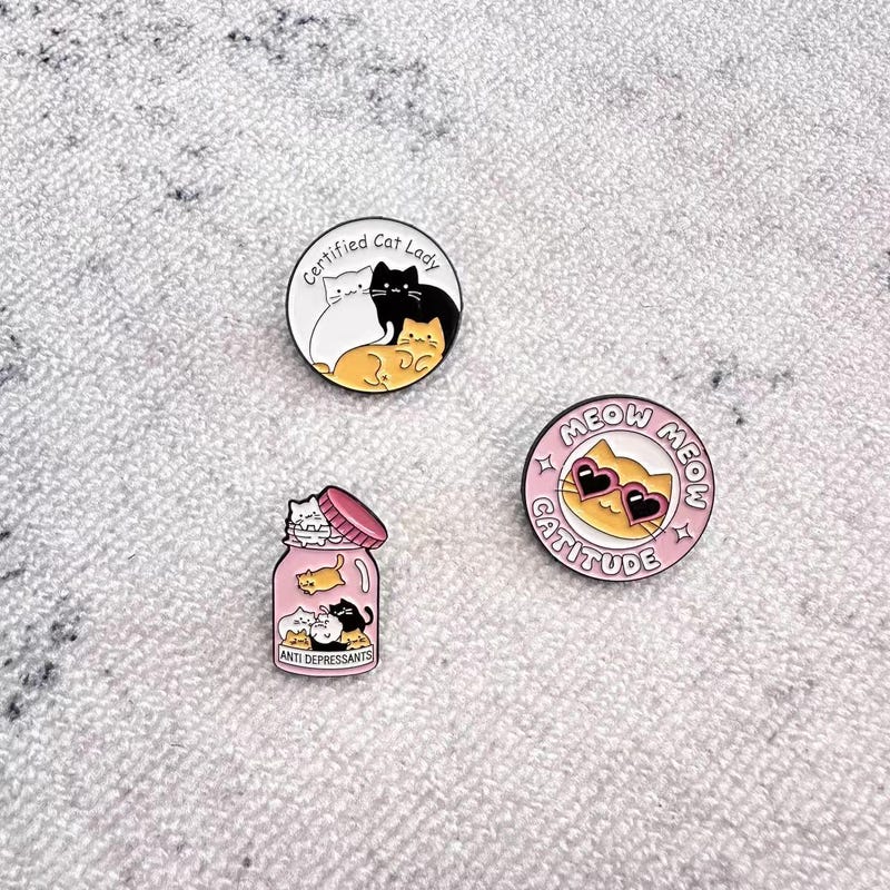 Enamel Pin Cat - Etsy