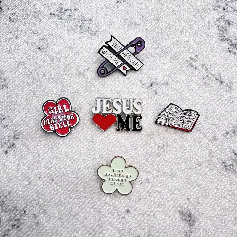 Christian Pins - Etsy