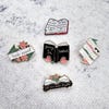 Bookworm Gift Buttons Set of TWENTY / Various Backs and Sizes / Great ...