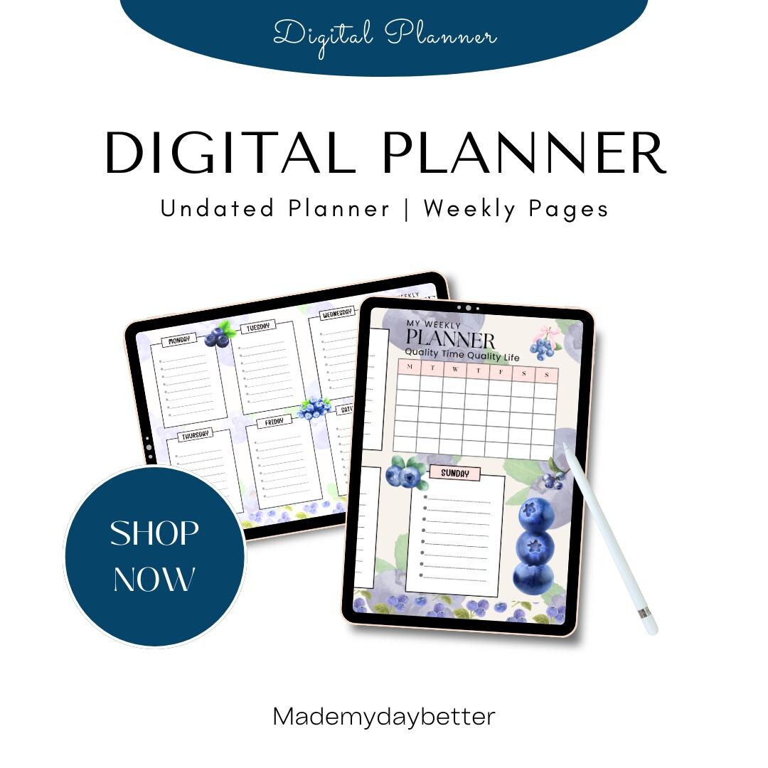 Limited Design Printable & Digital Fruit Weekly Planner Set Cute ...