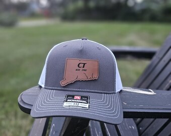 State Leather Patch Hat - Etsy