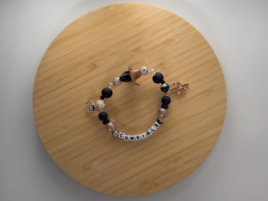 Morgan Wallen–inspired Beaded Charm Bracelet – Handmade One-of-a-kind ...