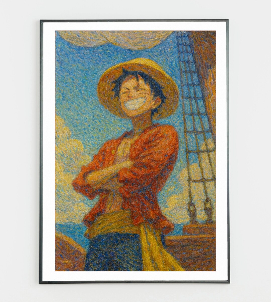 One Piece Ruffy Poster - Monkey D. Luffy Wall Art | Anime Poster ...